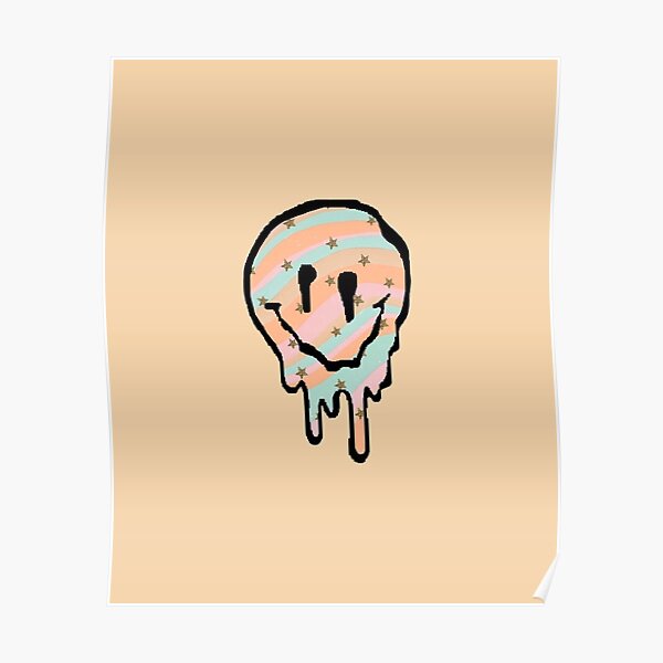 "Pastel star drippy face" Poster by Als10806 | Redbubble