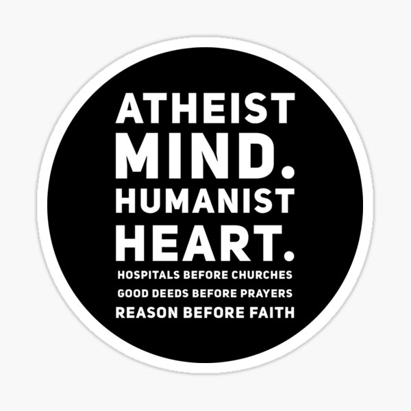 "Atheist Mind Humanist Heart" Sticker for Sale by Just Having Fun Store ...