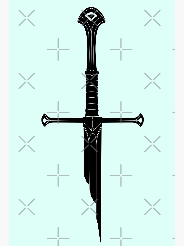 "Narsil (Black Filled)" Art Board Print for Sale by Peskygiraffe ...