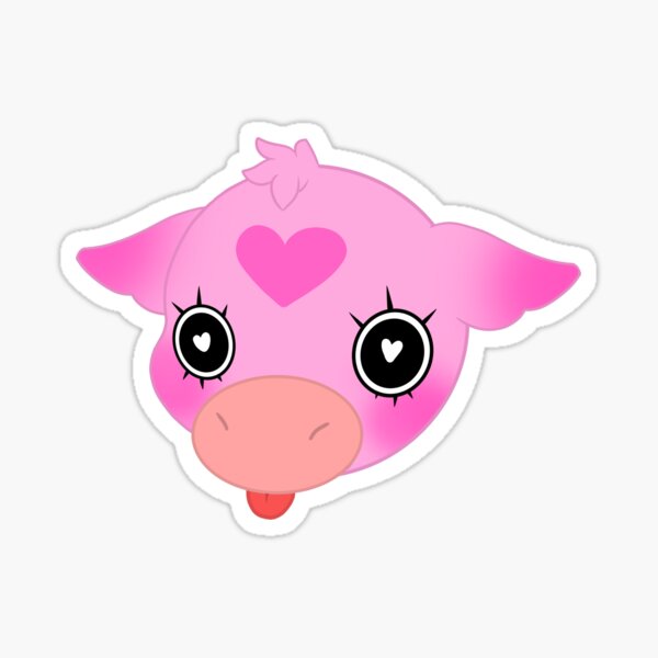 Strawberry Mleh Cow Sticker By Gothmochi Redbubble