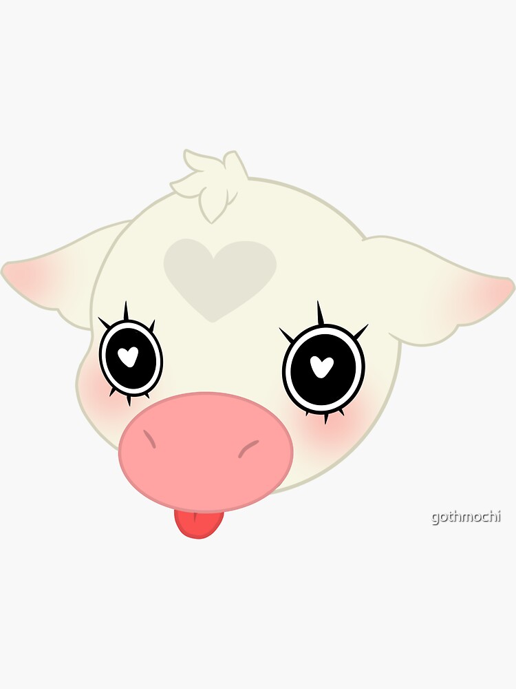 ""Mleh" Cow" Sticker by gothmochi | Redbubble