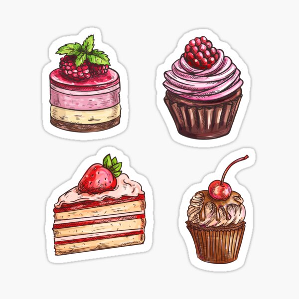 "Paris pastries sticker pack" Sticker for Sale by Nyanko-Sempai | Redbubble