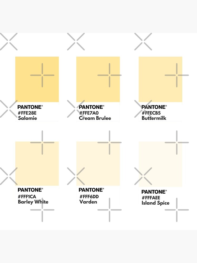 "Pastel yellow palette pantone color swatch" Coasters (Set of 4) for ...