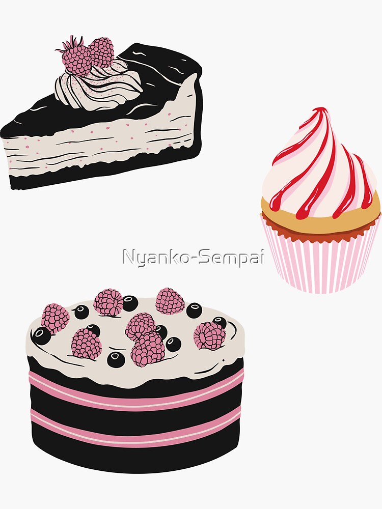 "Paris pastries sticker pack" Sticker by Nyanko-Sempai | Redbubble