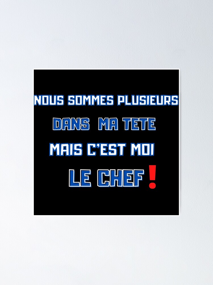 "I am the chef" Poster for Sale by Enigmaticien | Redbubble