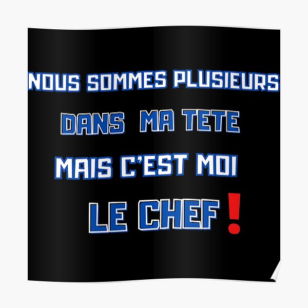 "I am the chef" Poster for Sale by Enigmaticien | Redbubble