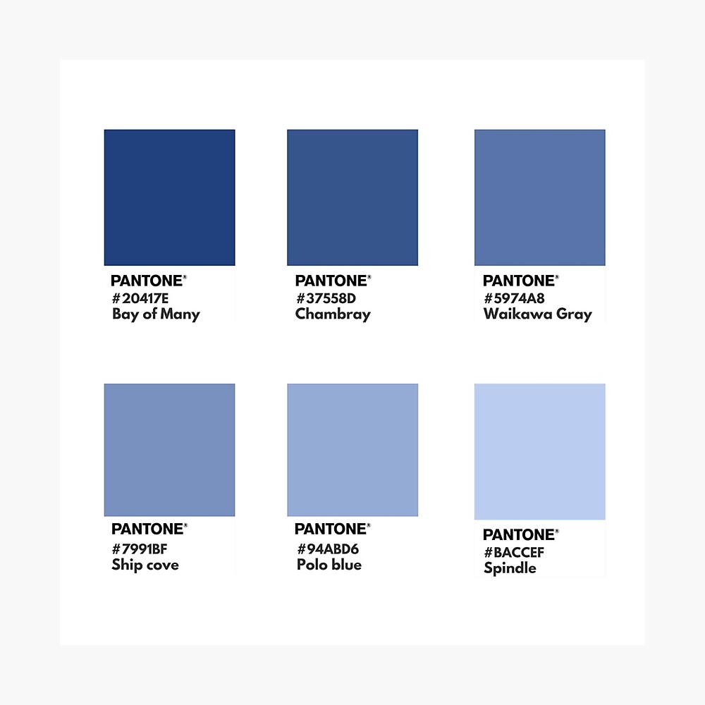 Dark Blue Gray Gradient Palette Pantone Color Swatch Spiral Notebook
