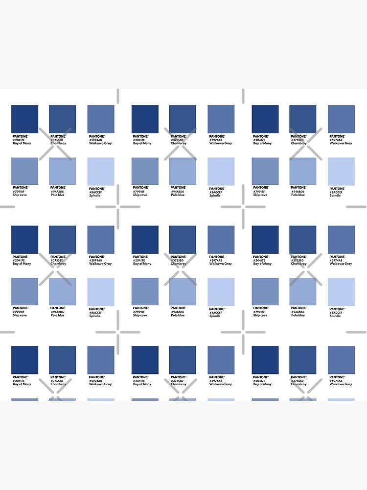 "Dark blue gray gradient palette pantone color swatch" Tapestry for ...