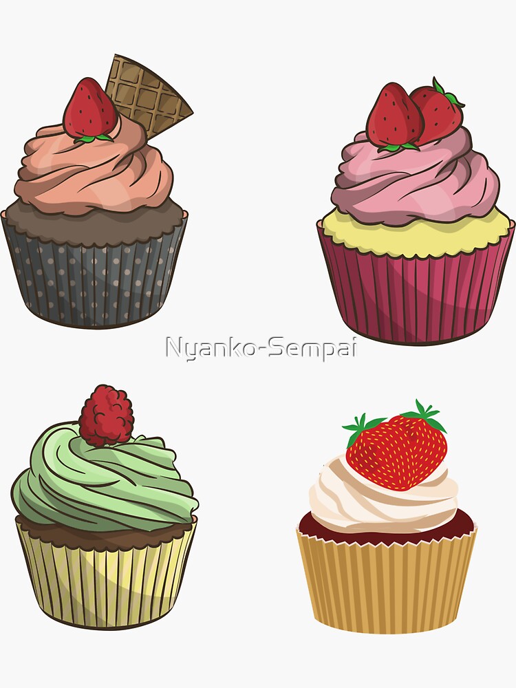 "Paris pastries sticker pack" Sticker for Sale by Nyanko-Sempai | Redbubble