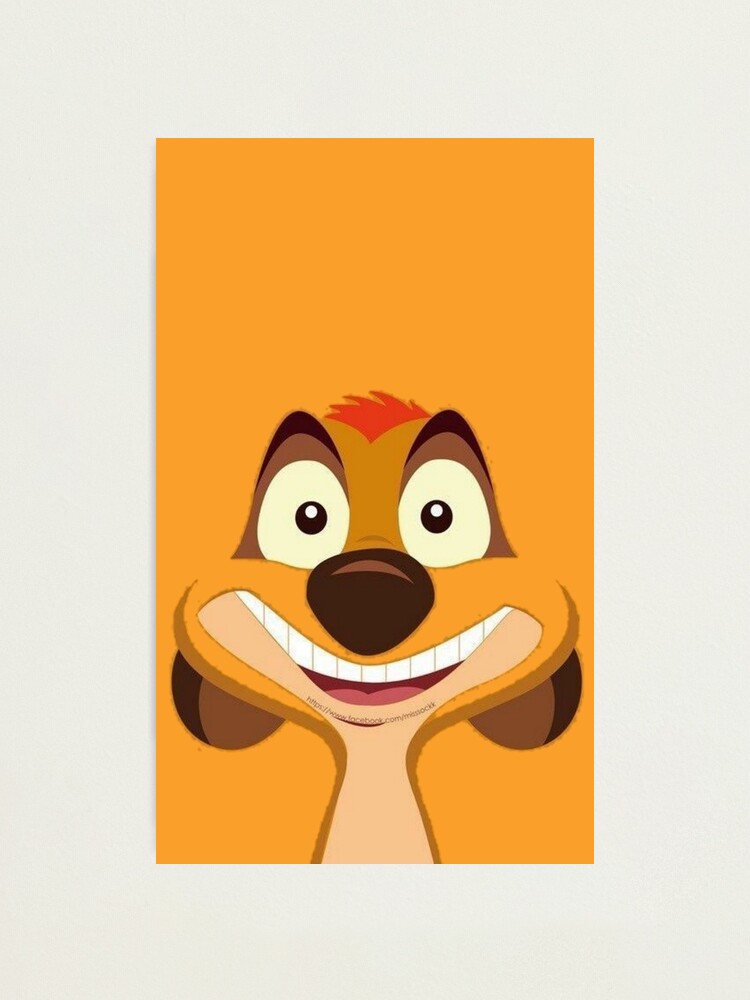 "Timon lion king face cartoon" Photographic Print for Sale by ...