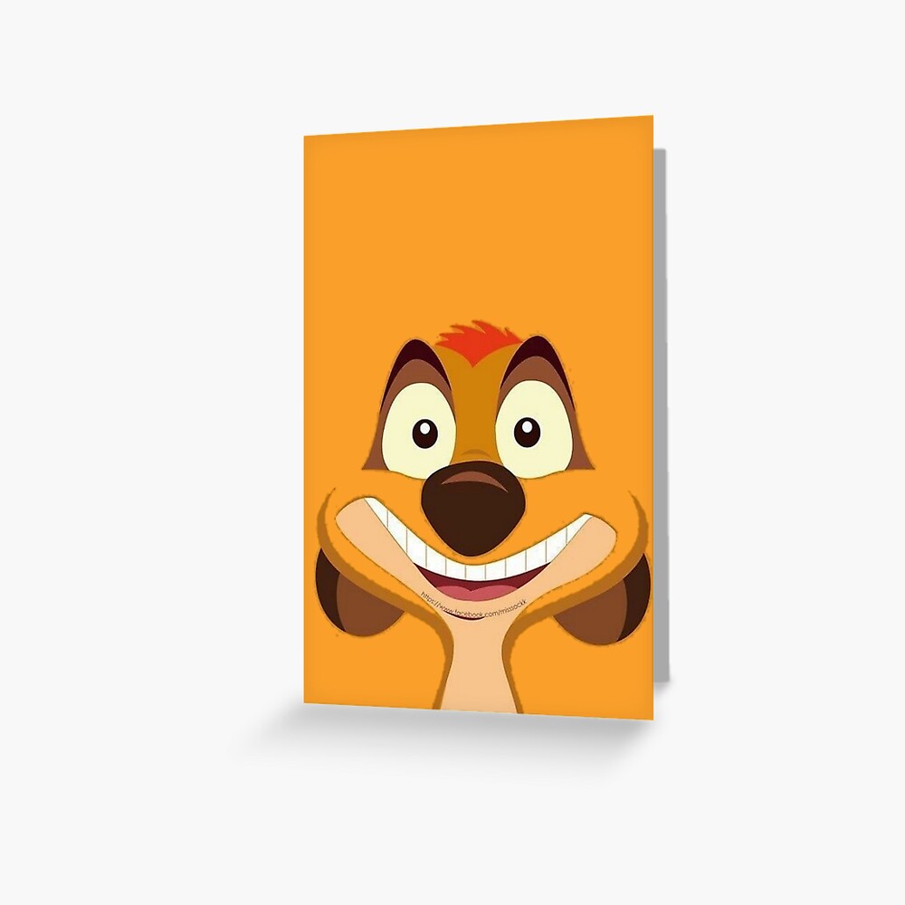 "Timon lion king face cartoon" Greeting Card for Sale by Sovikgoswami ...