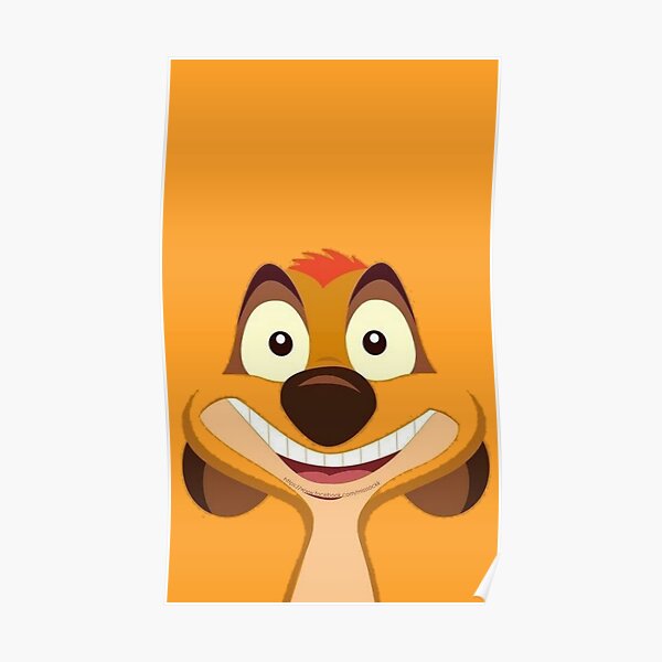 Póster «Dibujos animados de cara de Timon Lion King» de Sovikgoswami ...