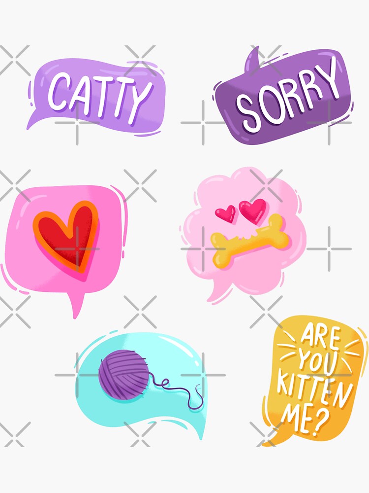 "BUBBLE CHAT STICKER PACK" Sticker for Sale by fragileclub | Redbubble