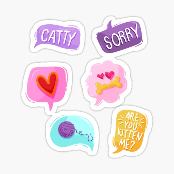 "BUBBLE CHAT STICKER PACK" Sticker for Sale by fragileclub | Redbubble