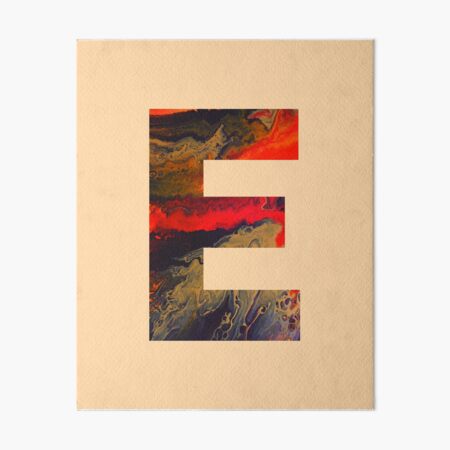 "Letter E (1/2)- Abstract Alphabet Letters Acrylic Pour - Lava version ...
