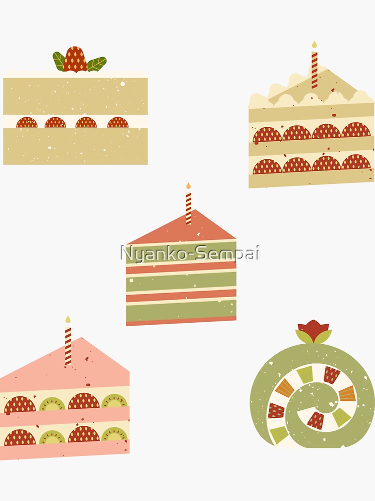 "Vintage pastries sticker pack" Sticker for Sale by Nyanko-Sempai ...