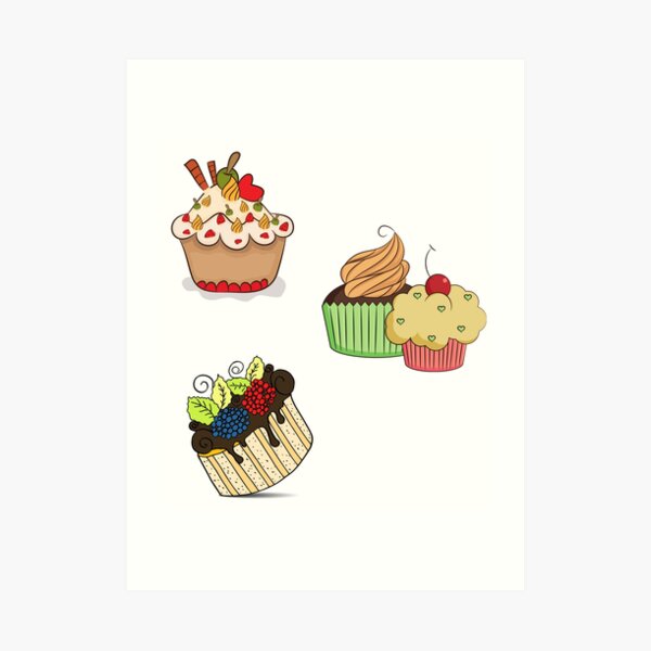"Vintage pastries sticker pack" Art Print for Sale by Nyanko-Sempai ...