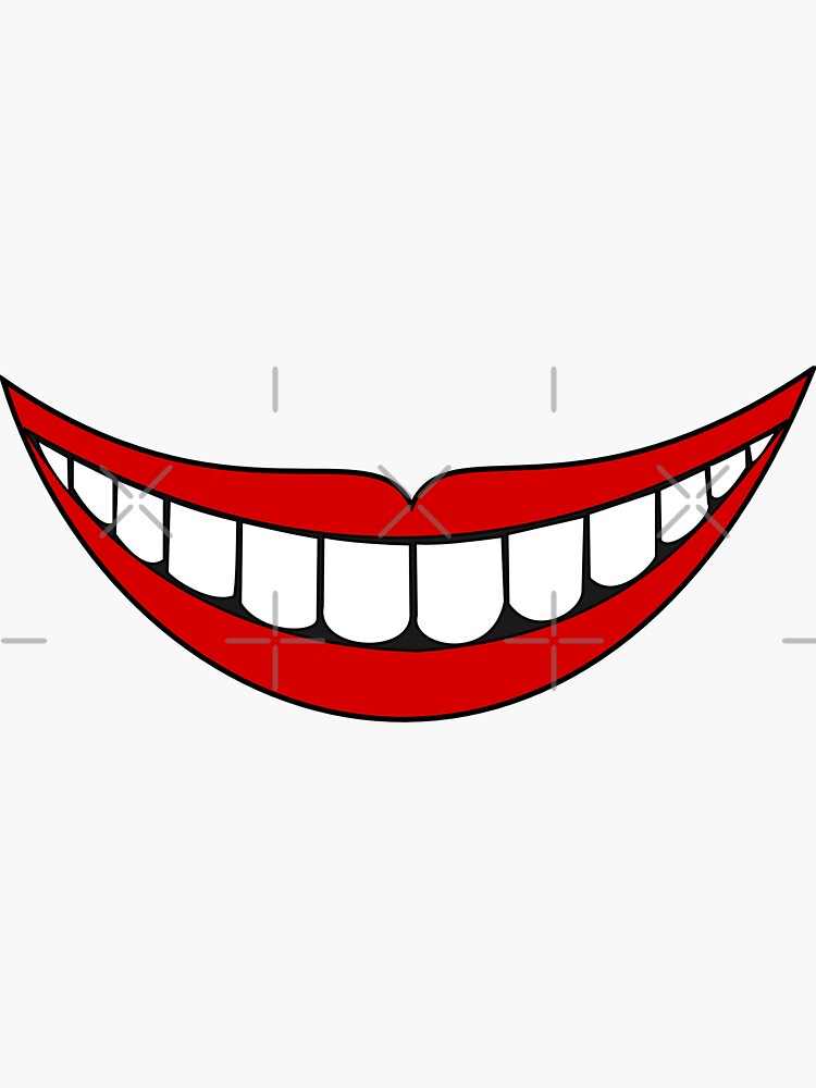 "Smiling Evil Tooth" Sticker for Sale by Poster-maze | Redbubble