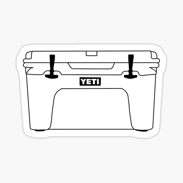 "White Yeti Cooler" Sticker for Sale by jessnorm17 | Redbubble