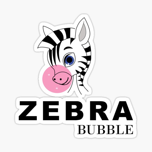 "zebra bubble gum " Sticker by rezze | Redbubble