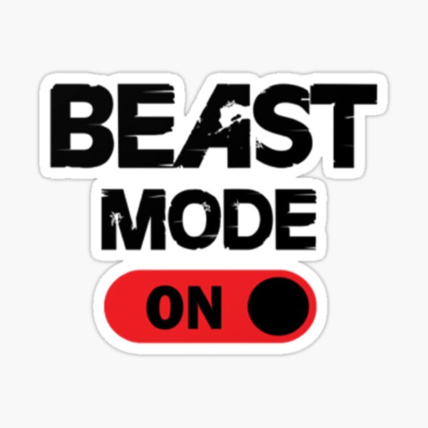 Beast Mode On Stickers | Redbubble
