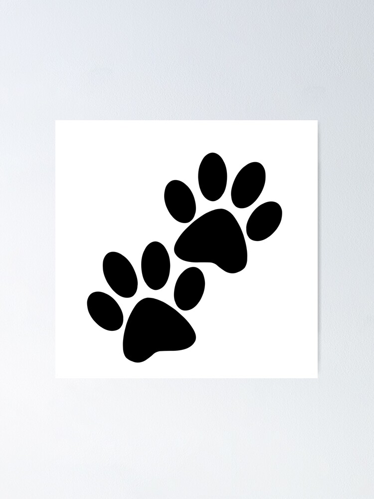 "Animal Paw Stickers" Poster by ajmfejk | Redbubble