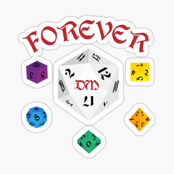 "Forever Dungeon Master Dungeons and Dragons " Sticker by GorsskyVlogs ...