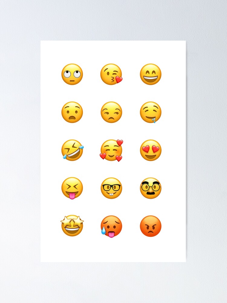 Póster «Lista de Smiley - Lista de Emoji - Lista de Stickets de Smiley ...