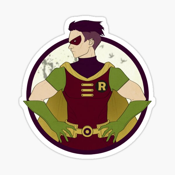"Teen Titans Robin" Sticker by FelineTrickster | Redbubble