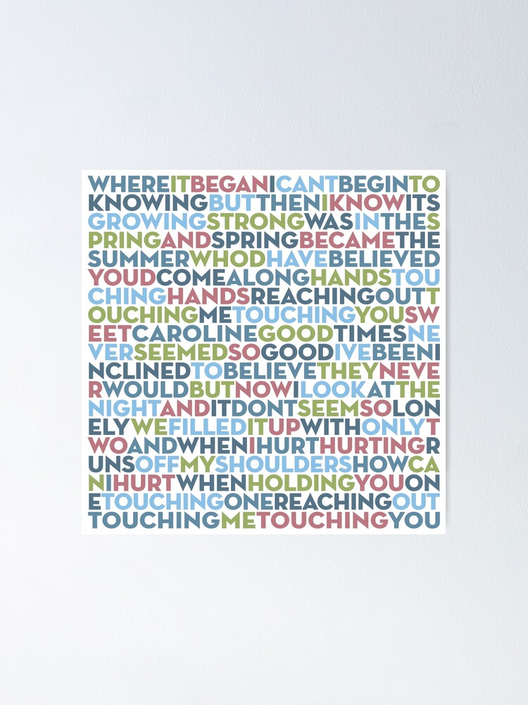 "Sweet Caroline - Neil Diamond v.2" Poster for Sale by x1brett | Redbubble