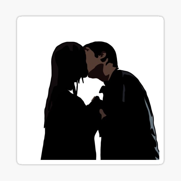 "Damon and Elena, Delena ( TVD ) Sticker " Sticker for Sale by ...