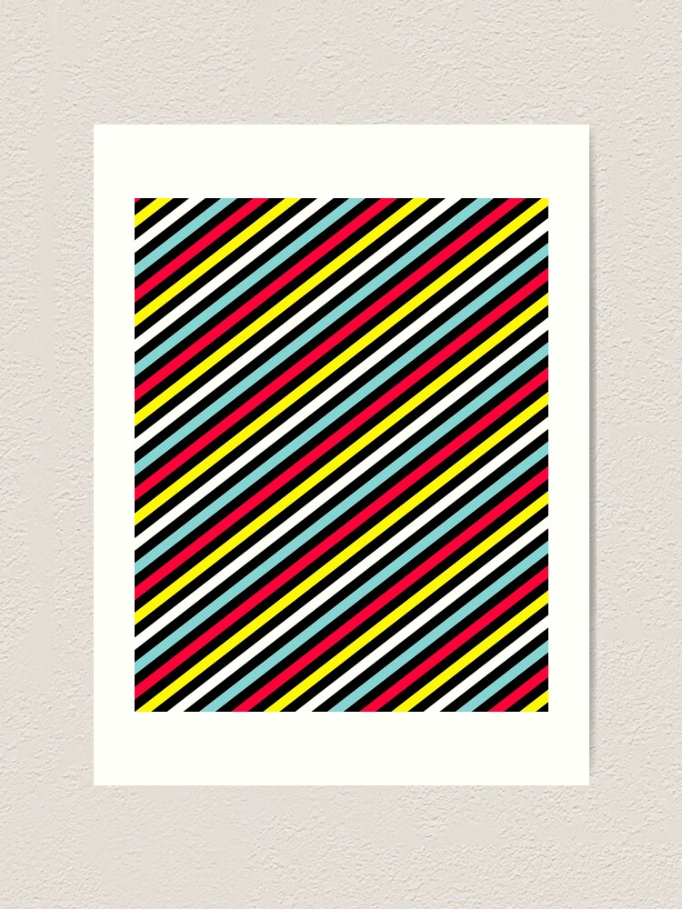 "80s retro colour lines stripe pattern" Art Print for Sale by ...