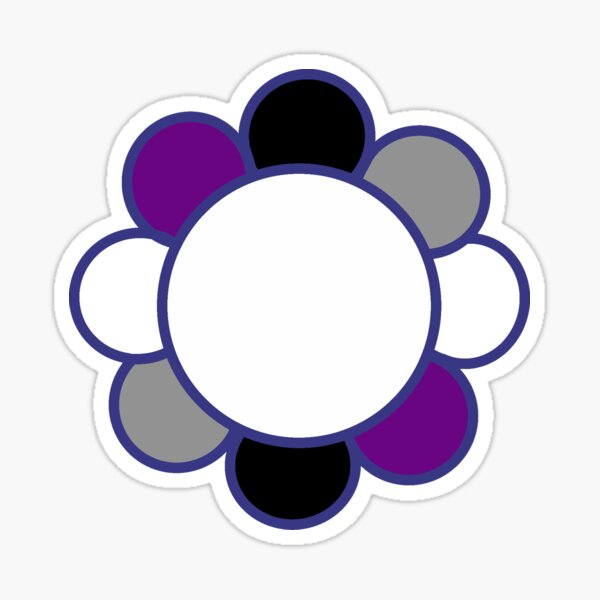 Asexual Flower Sticker By Randomxart2 Redbubble