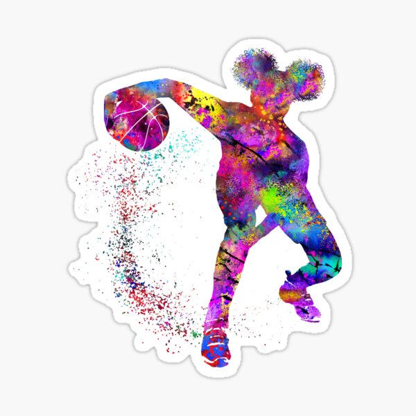"Basketball girl" Sticker for Sale by Rosaliartbook | Redbubble