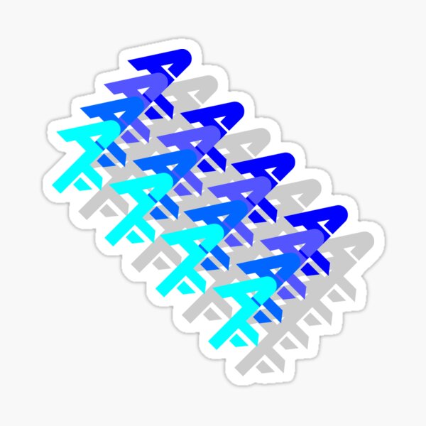 "Abstract Design, Blue and Gray (Angled Design)" Sticker for Sale by ...