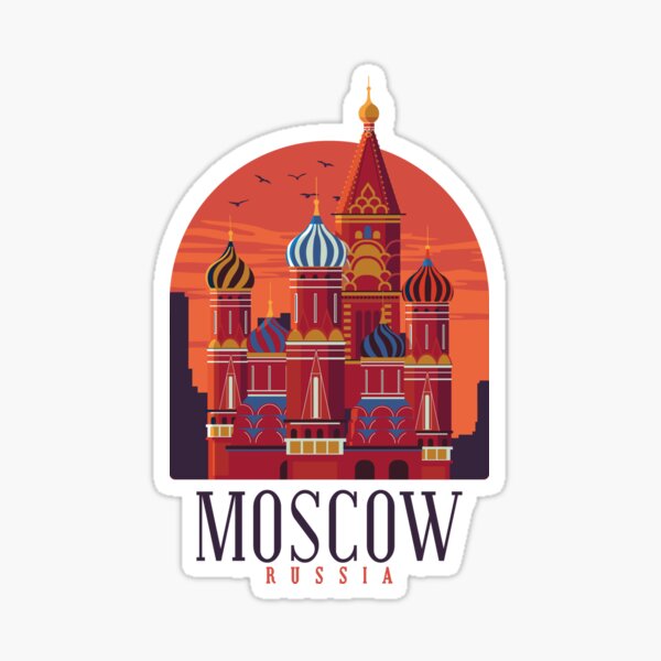 "Moscow Russia Skyline Design" Sticker for Sale by gnunes81 | Redbubble