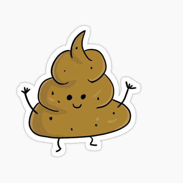 "Happy poop" Sticker by solarcoco | Redbubble