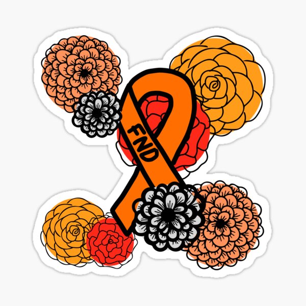 "FND awareness ribbon (Transparent Background)" Sticker for Sale by ...