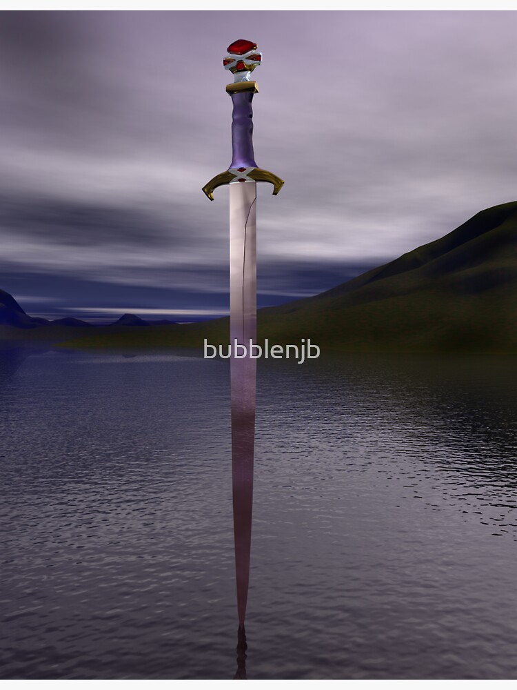 "Excalibur" Sticker for Sale by bubblenjb | Redbubble