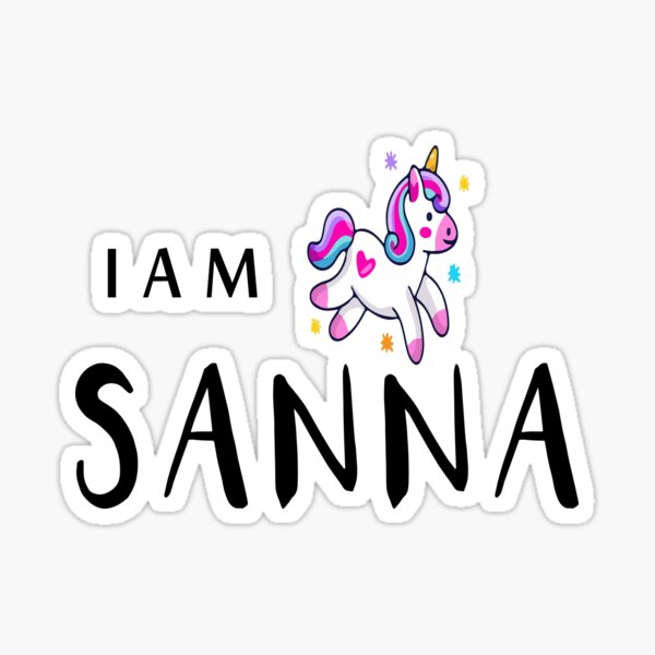 "i am sanna" Sticker for Sale by SimpleFamily3 | Redbubble