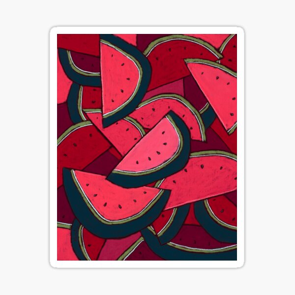 "Watermelons Everywhere" Sticker for Sale by hindsstudio | Redbubble