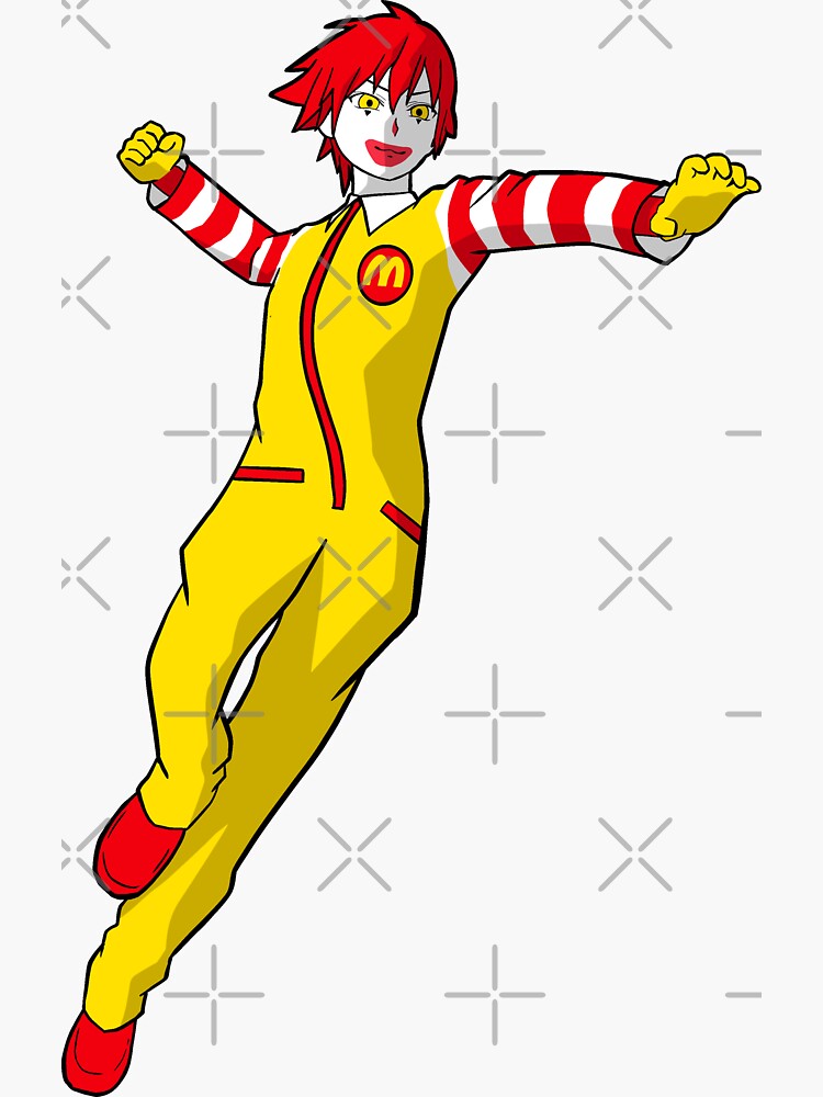 "Anime Ronald" Sticker for Sale by lazyphilosopher | Redbubble