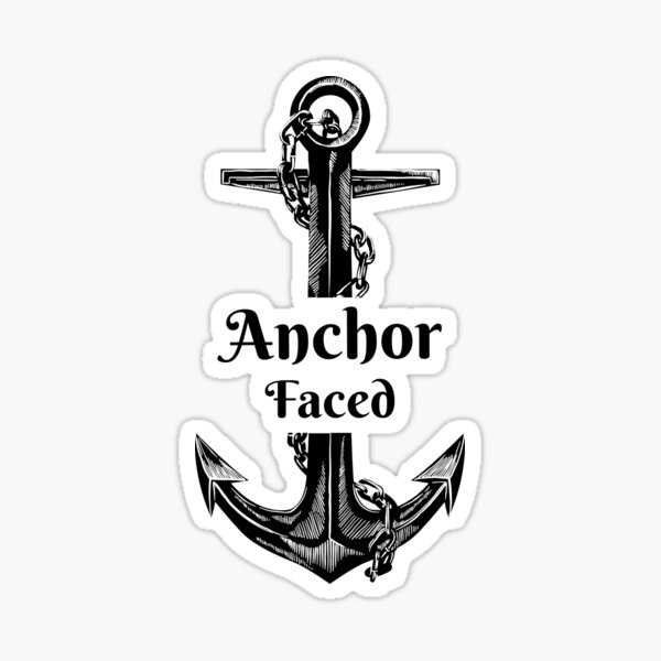 "Anchor Faced - Ships Anchor - Navy" Sticker for Sale by StuartJones951 ...