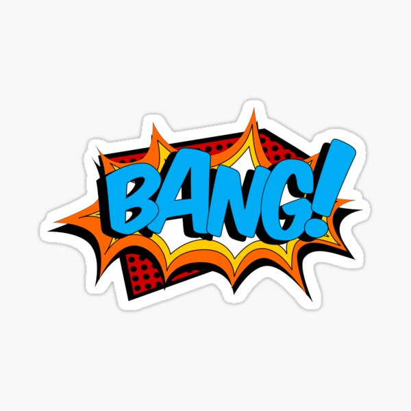 "Comic Art "Bang!"" Sticker for Sale by brandienannette | Redbubble