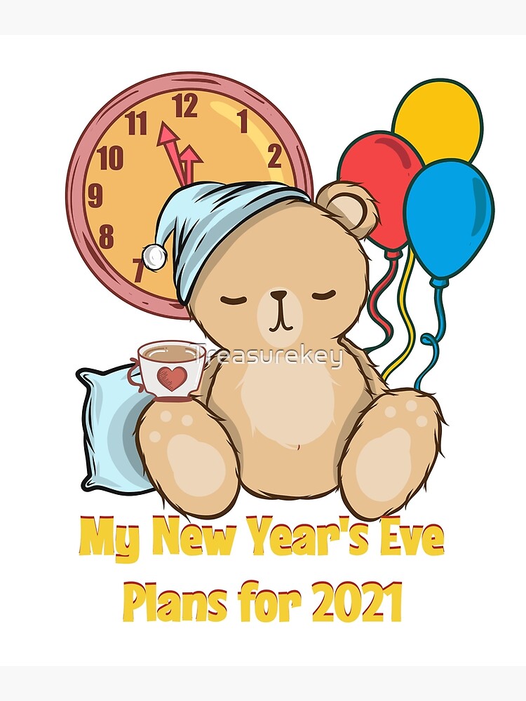 Poster « Mes plans de réveillon du Nouvel An pour 2021 », par ...