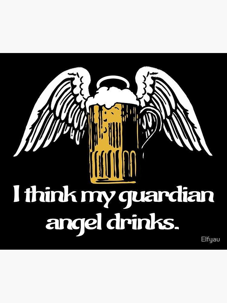 "Guardian Angel Drinks" Poster by Elfyau | Redbubble