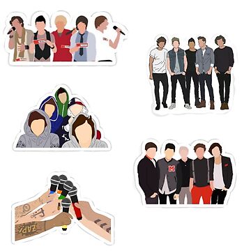 Pegatina for Sale con la obra «Paquete de pegatinas de One Direction ...