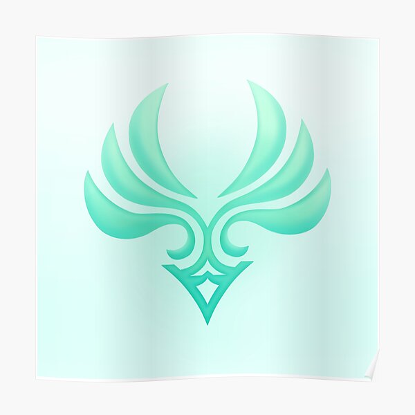 Póster «Símbolo del elemento Anemo» de Faedree | Redbubble