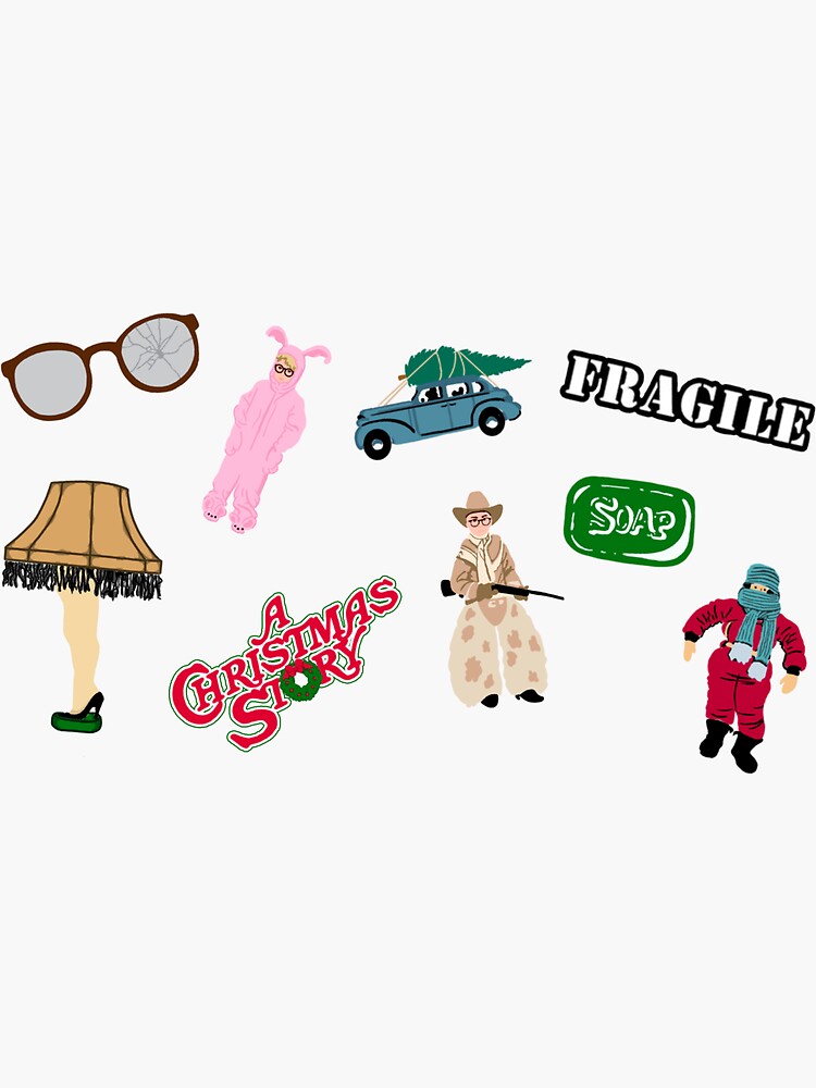 "A Christmas Story" Sticker for Sale by virgintuh | Redbubble