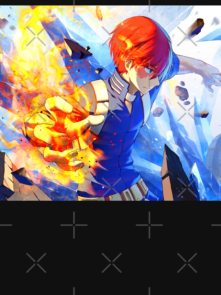 "Shoto Todoroki Icy-Hot Hero Art MHA" T-shirt by DrWolfstark | Redbubble